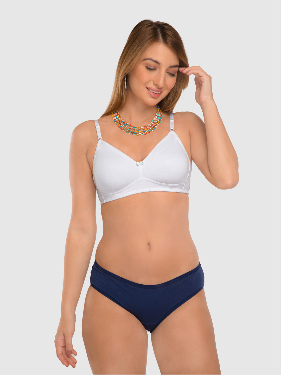 Daisy Dee White Non Padded Non Wired Full Coverage Bra NDSZN-White - Lovable India