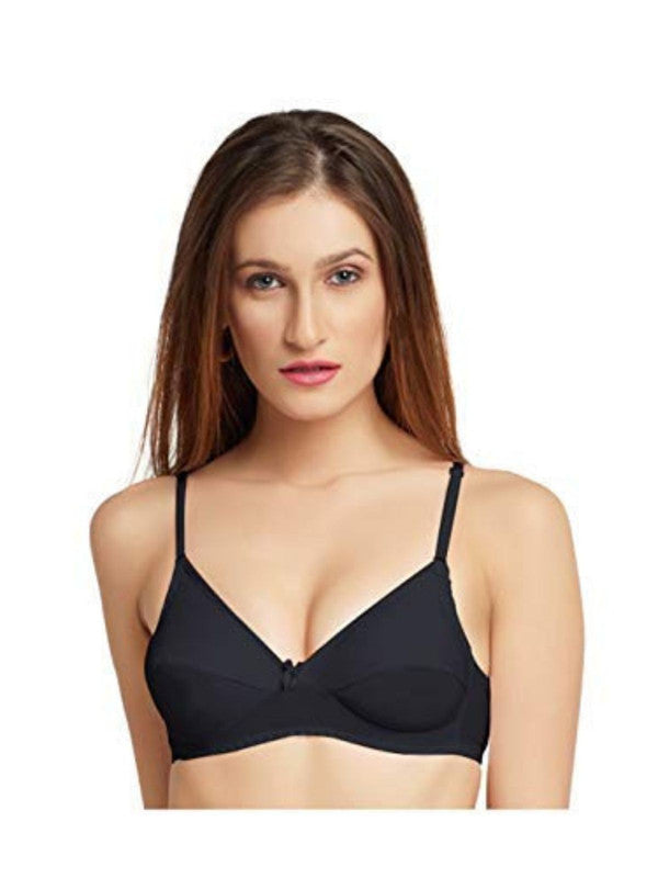 Daisy Dee Black Non Padded Non Wired Full Coverage Bra NARTHE-Black - Lovable India